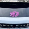 Glittery Custom Monogram Car Window Decal Script Vine Personalized ...