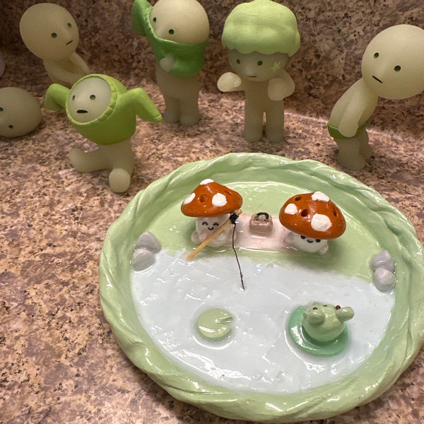 Mushroom Frog Clay Jewelry Dish Cottagecore Fairycore (hand Made) - Etsy