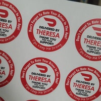 Personalized Doordash Themed Delivery 4x2 5 Star Rating Delivery Bag ...