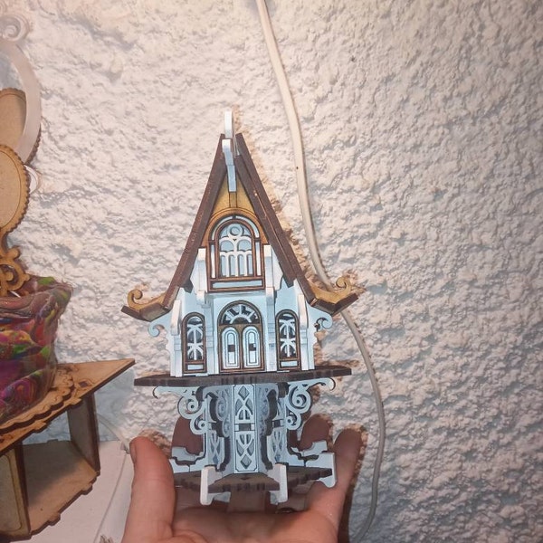 Garden Stake Elf House - Laser Cutting File, SVG Vector Plan of 3d ...