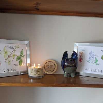 Virginia State Flower State Bird State Tree Art Dogwood - Etsy