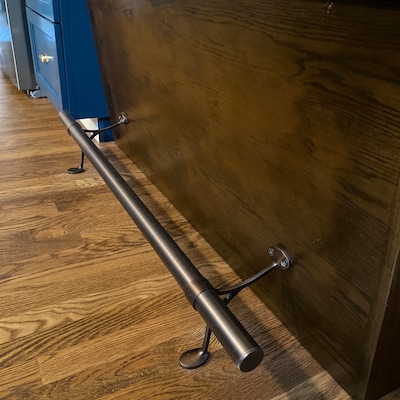 Custom Matte Black Bar Foot Rail Kit High Quality Metal Bar Foot Rail ...