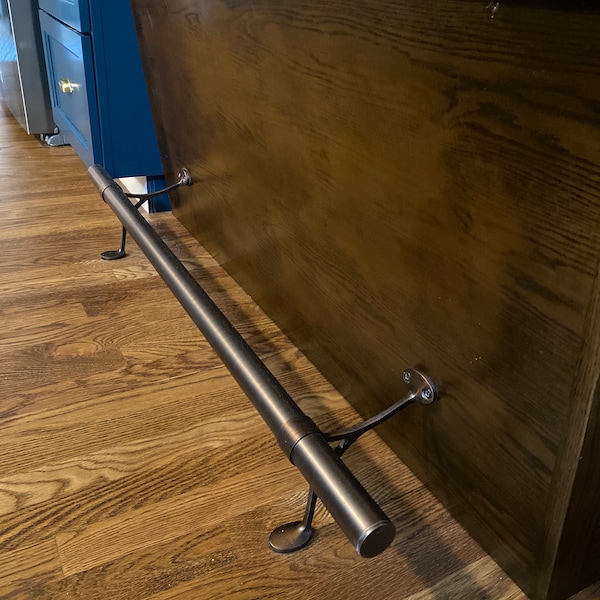 Custom Matte Black Bar Foot Rail Kit | High Quality Metal Bar Foot Rail ...