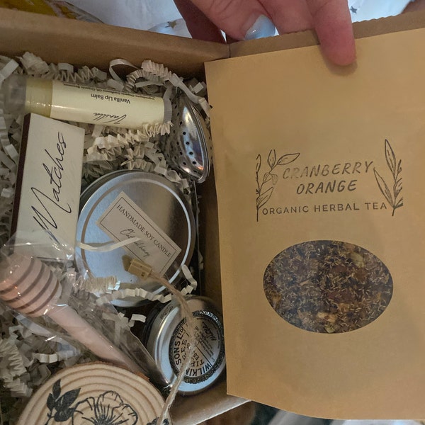 Organic Tea Gift Set | Tea Gift Box With Candle | Tea Gift Box for ...