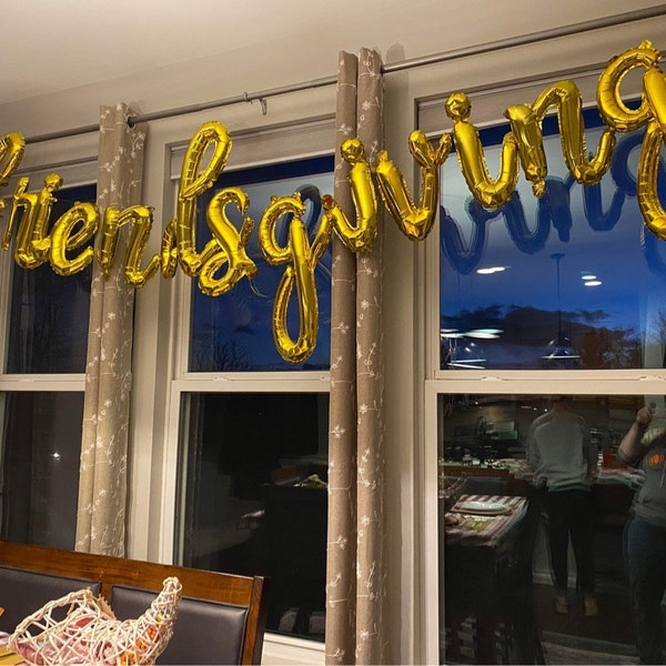 16" Script GOLD Letter Balloons - Create Your Balloon Banner - Gold ...