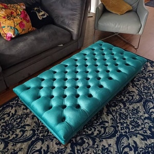 Large Round Deep Footstool Coffee Table Bench Puff Furniture ...