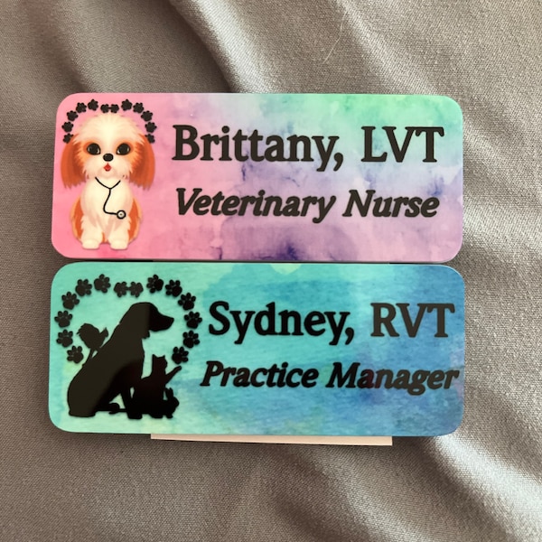 Nursing Name Tag, Name Badge, Personalized Custom ID Tag, Magnetic ...