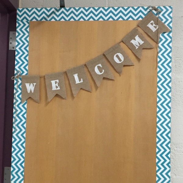 Burlap Welcome Banner - Etsy