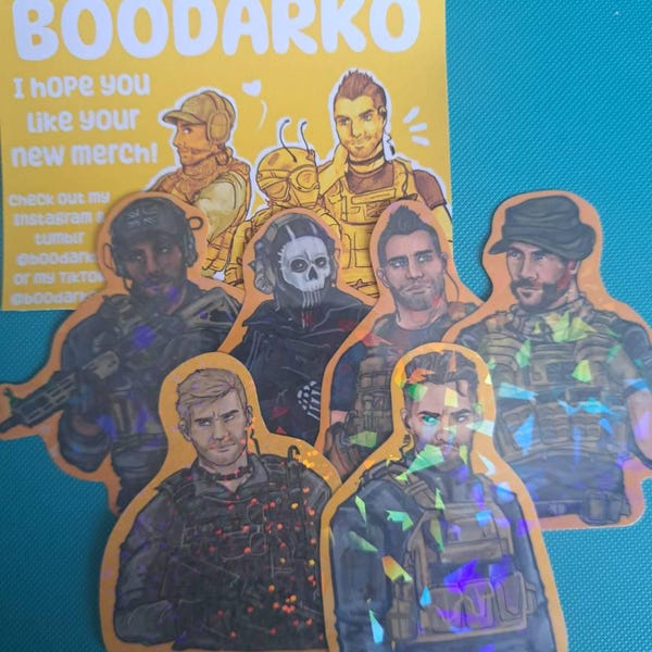 FPS Military Characters INSPIRED Stickers! Holographic Finish Stickers ...