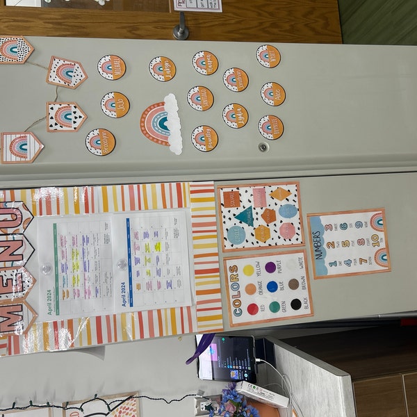 Modern Boho Rainbow Classroom Decor [editable] - Etsy