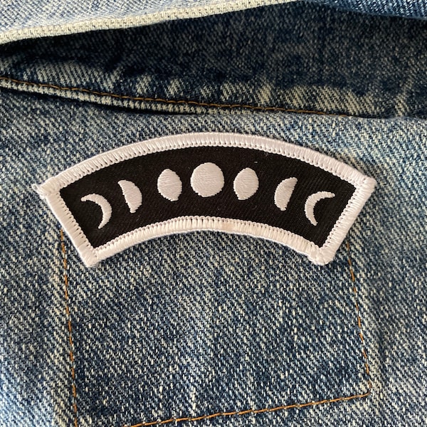 Moon Phases Embroidered Iron-on Patch - Etsy