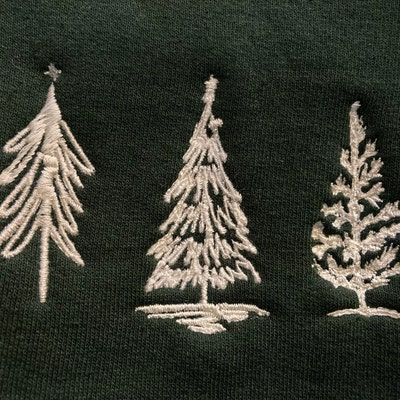 Cute Christmas Trees Embroidery Design, Simple Christmas Trees ...