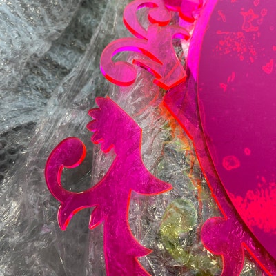 12 Acrylic Cactus Sculpture Modern Bohemian Home Decor, Neon Acrylic ...