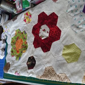 Geranium English Paper Piecing Pattern Flower EPP PDF - Etsy