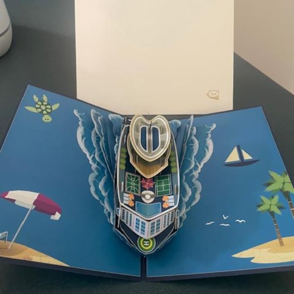 H06-classic 3D Pop up Cruise Ship Card - Etsy