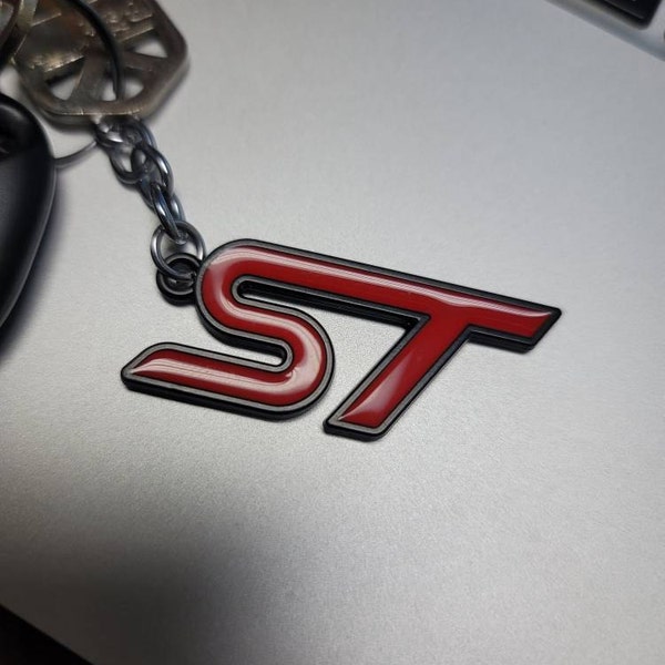 3D Design Metal ST Emblem Car Badge Logo Keychain Keyring Key Chain ...