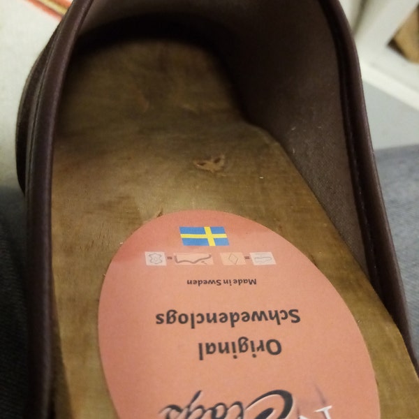 Original Swedish Clogs, Black Fat Leather With Carved 3 Dimensional ...