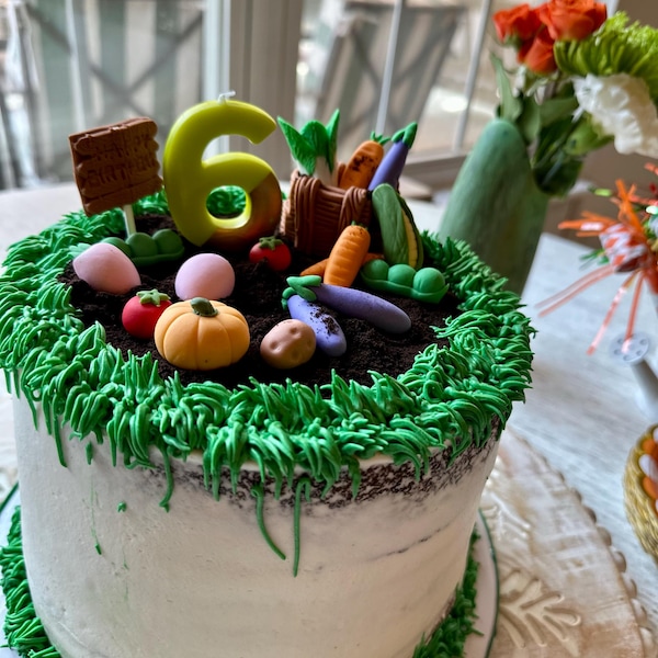 Fondant Vegetable Cake Toppers, Handmade Food Decoration - Etsy