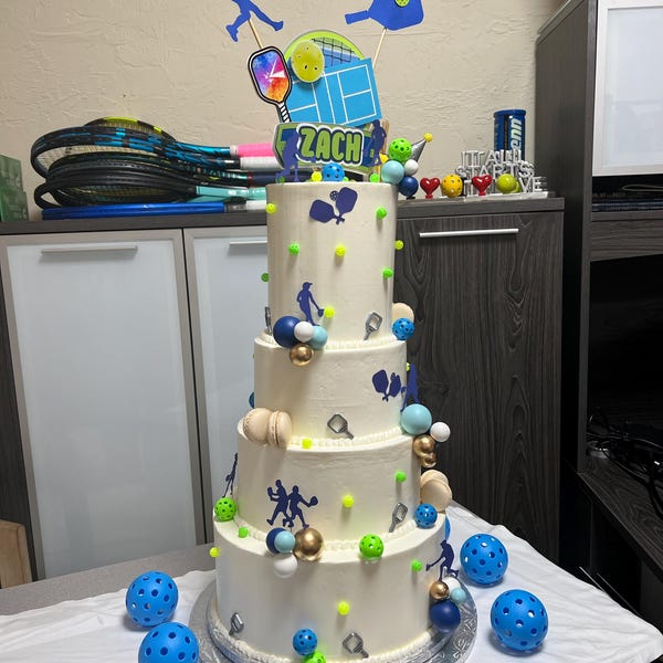 Handmade Pickleball Cake Topper: Sports Party Decor - Etsy
