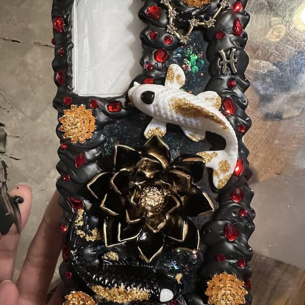 Resin Lotus Flower, Phone Accessories, Gold Phone Grip, Flower Phone ...