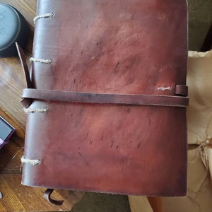 Purple Leather journal vintage notebook unique book of shadows | Etsy