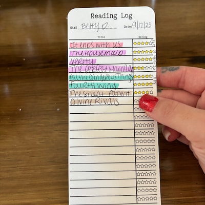 Mini Library Card Bookmark,reading List Bookmark, 3 Pack Bookmark ...