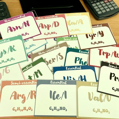 Organic Chemistry Flashcards, Printable Chemistry Flashcards, Amino ...