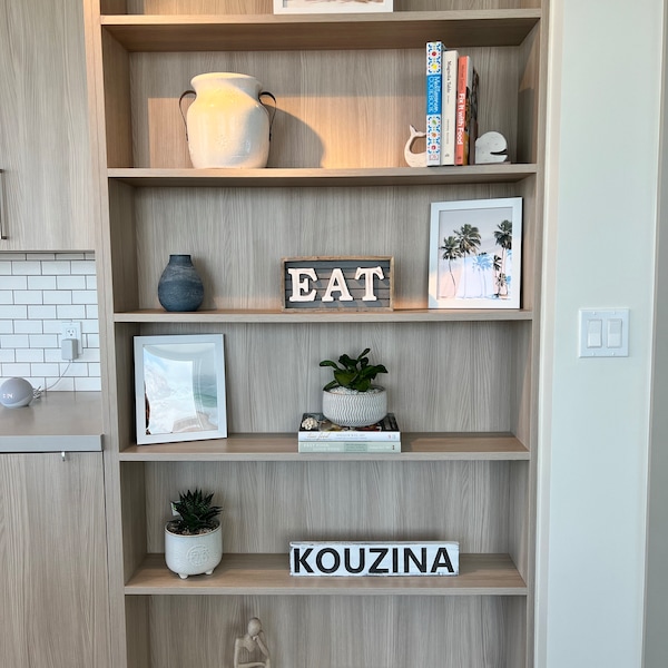 Kouzina, Greek Kitchen Sign, Restaurant Art, Farmhouse Style, Grecian ...