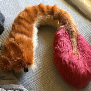 Any Color Fluffy Furry Raccoon Red Panda Stripe Extra Soft Puffy ...