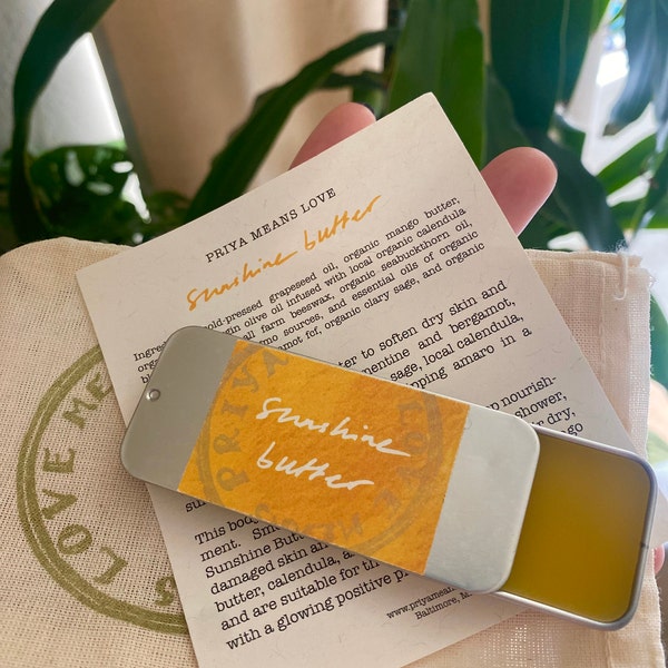 SUNSHINE BUTTER - an Organic Moisturizing Body Butter With Cheerful ...