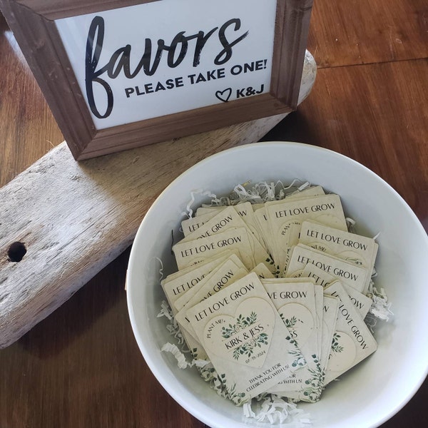 Wildflower Seed Wedding Favor for Guest in Bulk Seed Favor Wedding Bulk ...