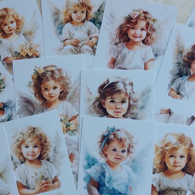 Baby Angels Watercolor Clipart Angel Babies Png Bundle Design Watercolor Print Angels Art Print ...