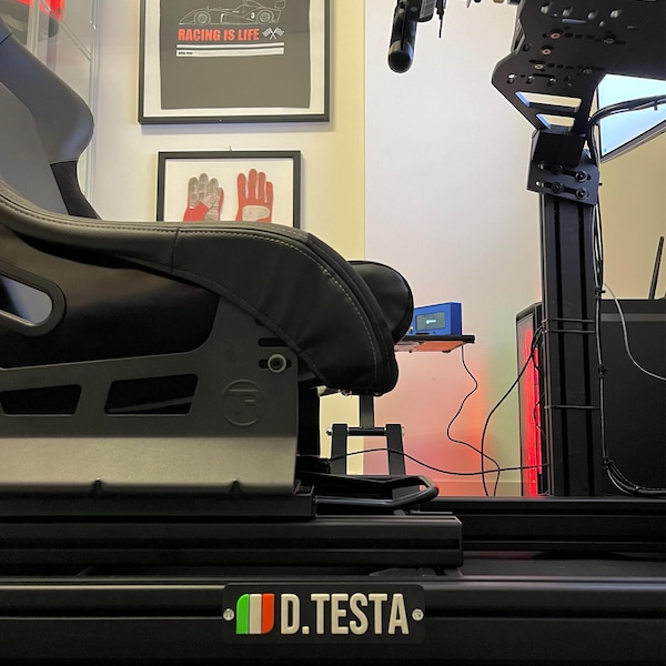 Custom Sim Racing Sign Name Tag and Flag for Driving Rigs Simulators ...