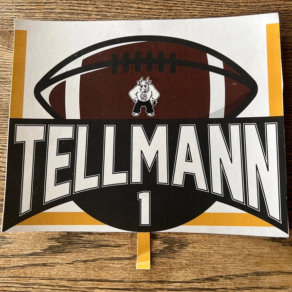 DIGITAL Football Door Sign or Locker Tag. - Etsy