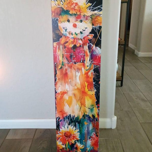 Fall Scarecrow Porch Sign - Front Porch Fall Plaque With Harvest ...