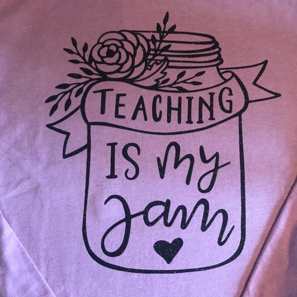 Teaching is My Jam, SVG PNG Cameo Cricut Cut File, Printable Wallart ...
