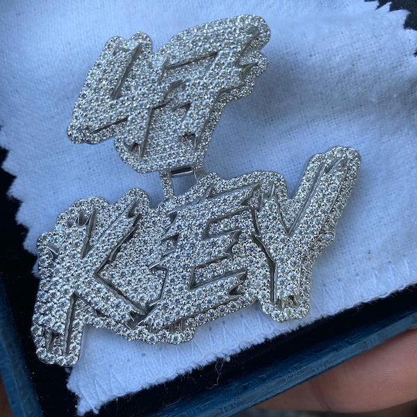 Mens Ice Out Ring, VVS Moissanite Diamond Ring, 925 Silver Championship ...