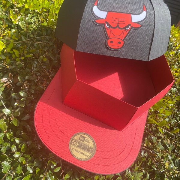 Baseball Cap Box/ Valentine’s/ Favor Box/ Paper Box/ Father’s Day Gift ...