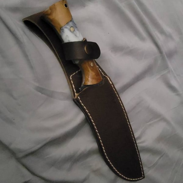 Custom Engraved Hunting Knife With Lion Head Handle – Personalized Gift ...