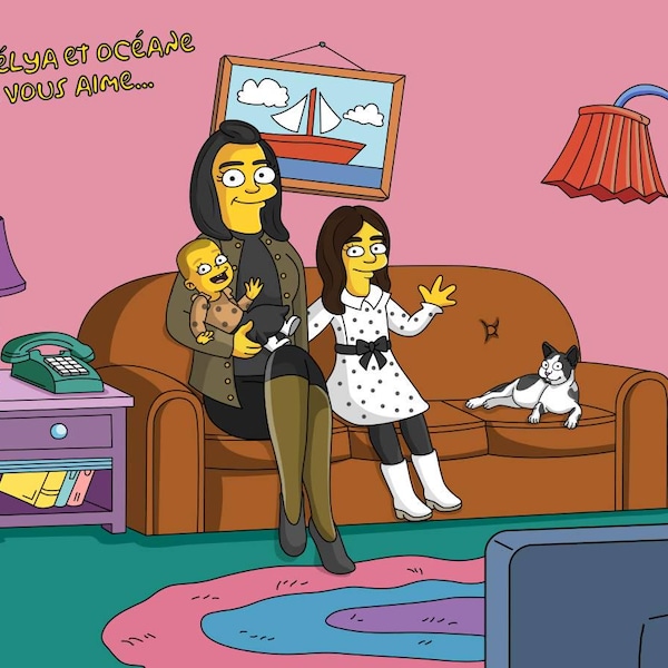 Simpsons Portrait, Custom Family Portrait, Funny Cartoon Portrait Gift ...