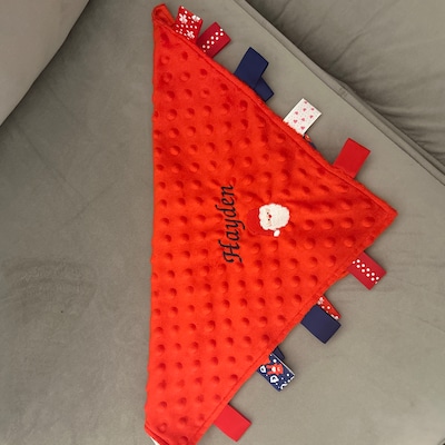 Baby Dimple Comforter Taggy Blanket Satin Tags/satin Backed - Etsy