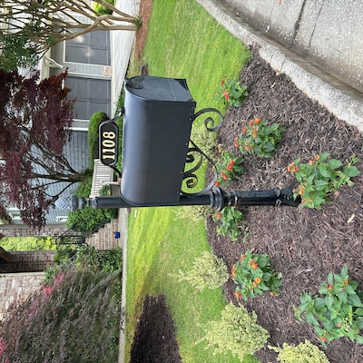 Mailbox Address Number Plate 1 With Brass Numbers - Etsy