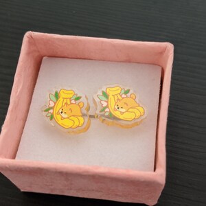 Floral Doge Pin Cute Shiba Inu Wooden Pin - Etsy