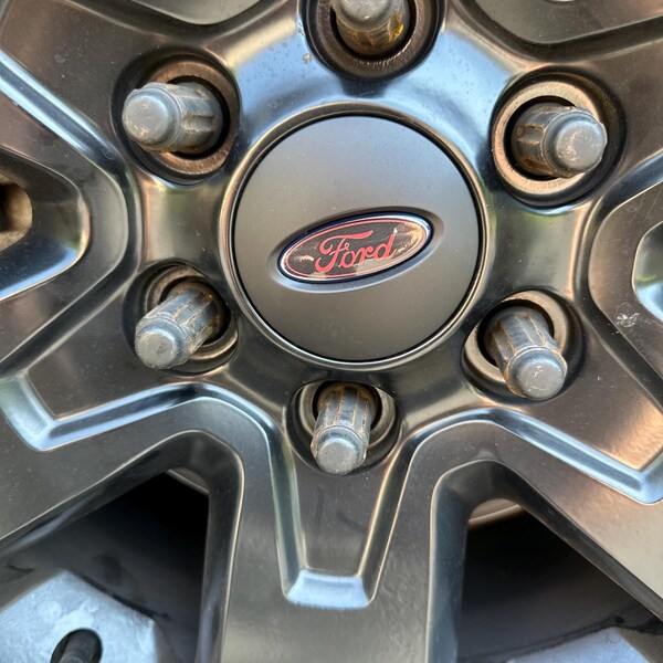 Ford Logo Overlay Emblem Decals. Black and Red. Rear Tail Gate Decal ...