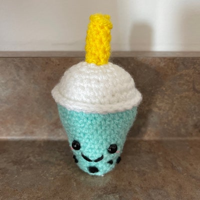 Crochet Pattern for Bubble Tea Boba Keychain (Download Now) - Etsy