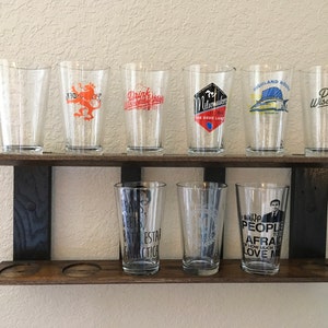 Pint Beer Glass24 Display Natural/black Oak - Etsy