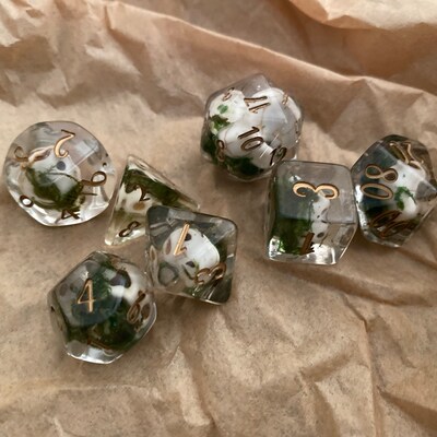 UNDEAD Bones Dnd Dice Set SKULL Polyhedral Dice Set 4 Dungeons and ...