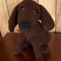 Labrador Retriever Crochet Pattern, Chocolate Crochet Labrador Pattern ...