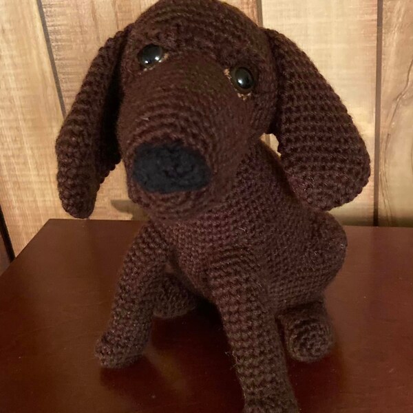 Labrador Retriever Crochet Pattern, Chocolate Crochet Labrador Pattern ...