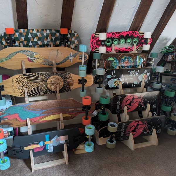 Free Standing Skateboard Rack - Hold 12 Decks (6 Completes) - Etsy